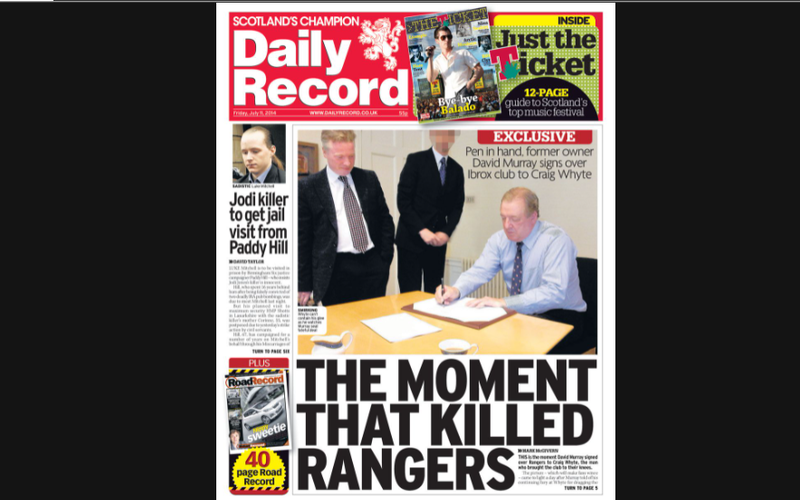 Daily Record exposes Ibrox lie over invite from Her Majesty’s ...