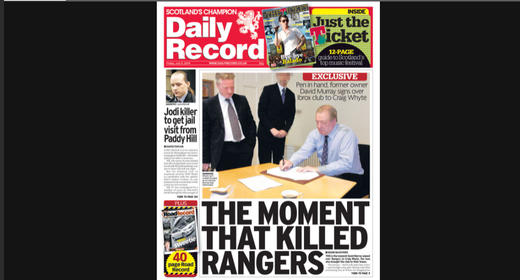 Daily Record Exposes Ibrox Lie Over Invite From Her Majesty s 